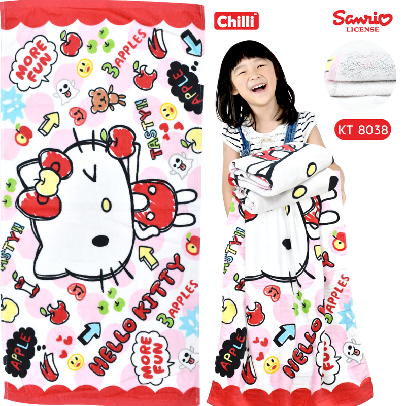 HELLO KITTY : chilli ผ้าขนหนู ผ้าเช็ดหน้า